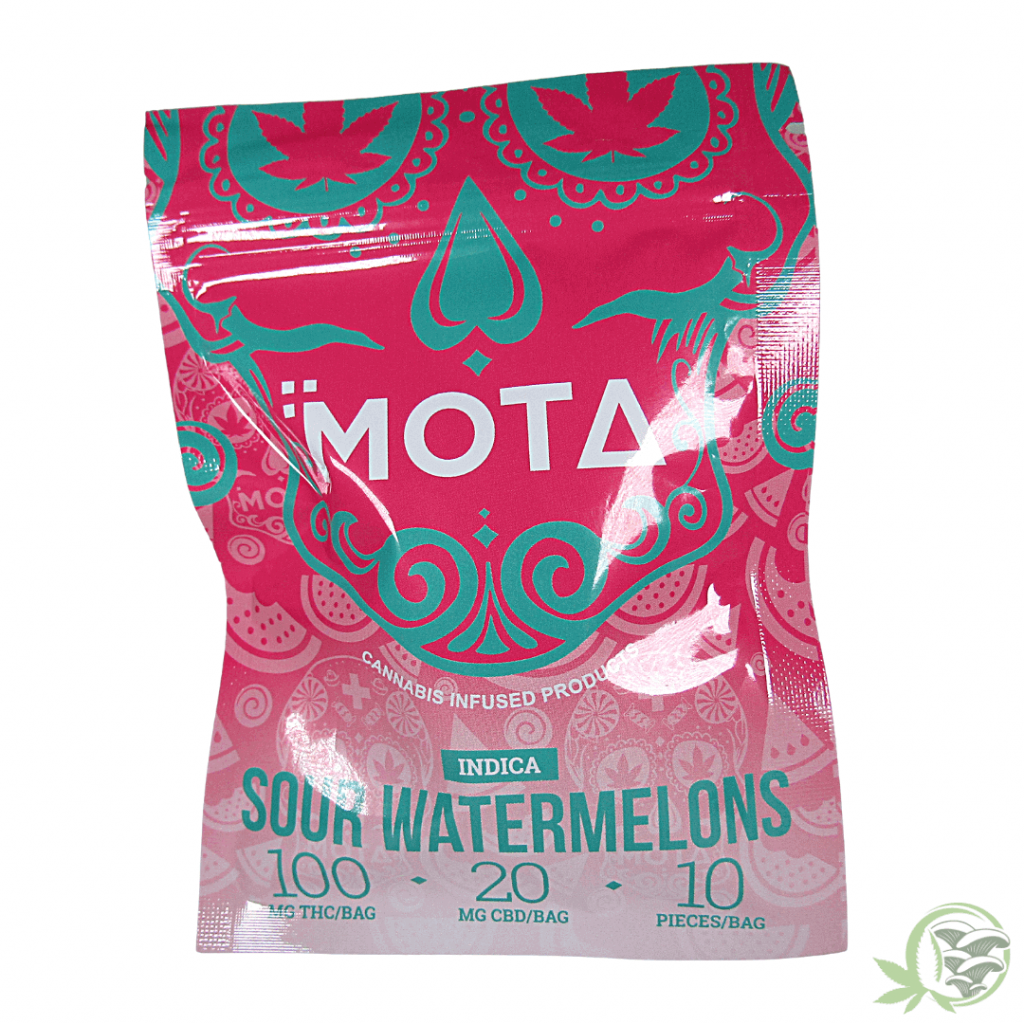 Mota Medicated Gummies - Indica Sour Watermelons - SacredMeds